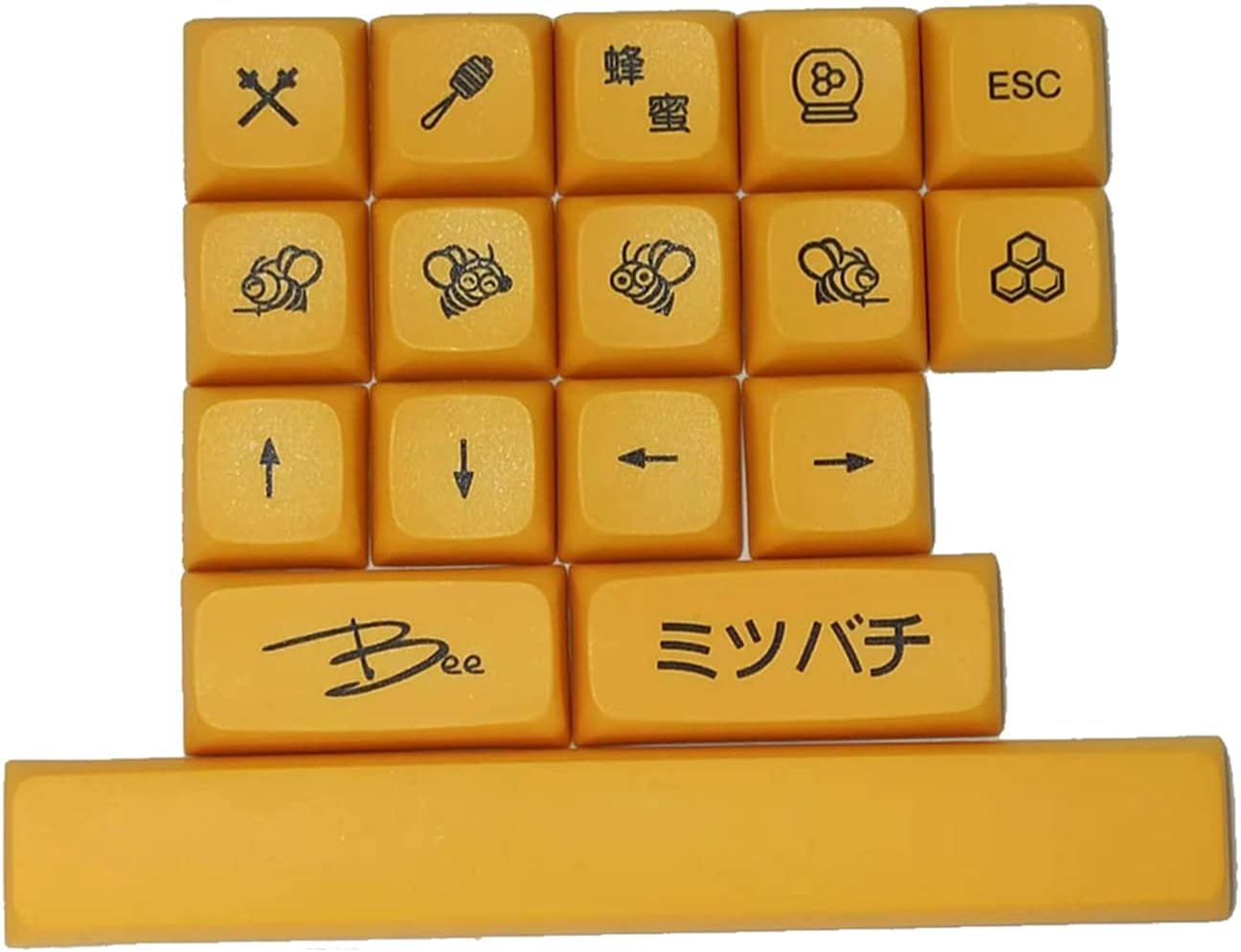 Amazon.com: Aurgiarme Milk Keycap PBT Standard Dye Sublimation Process ...