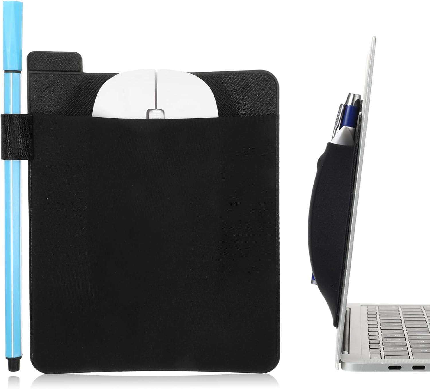 Amazon.com: Aeaocvo Mouse Holder for Laptop, Portable Stick-On Mouse ...