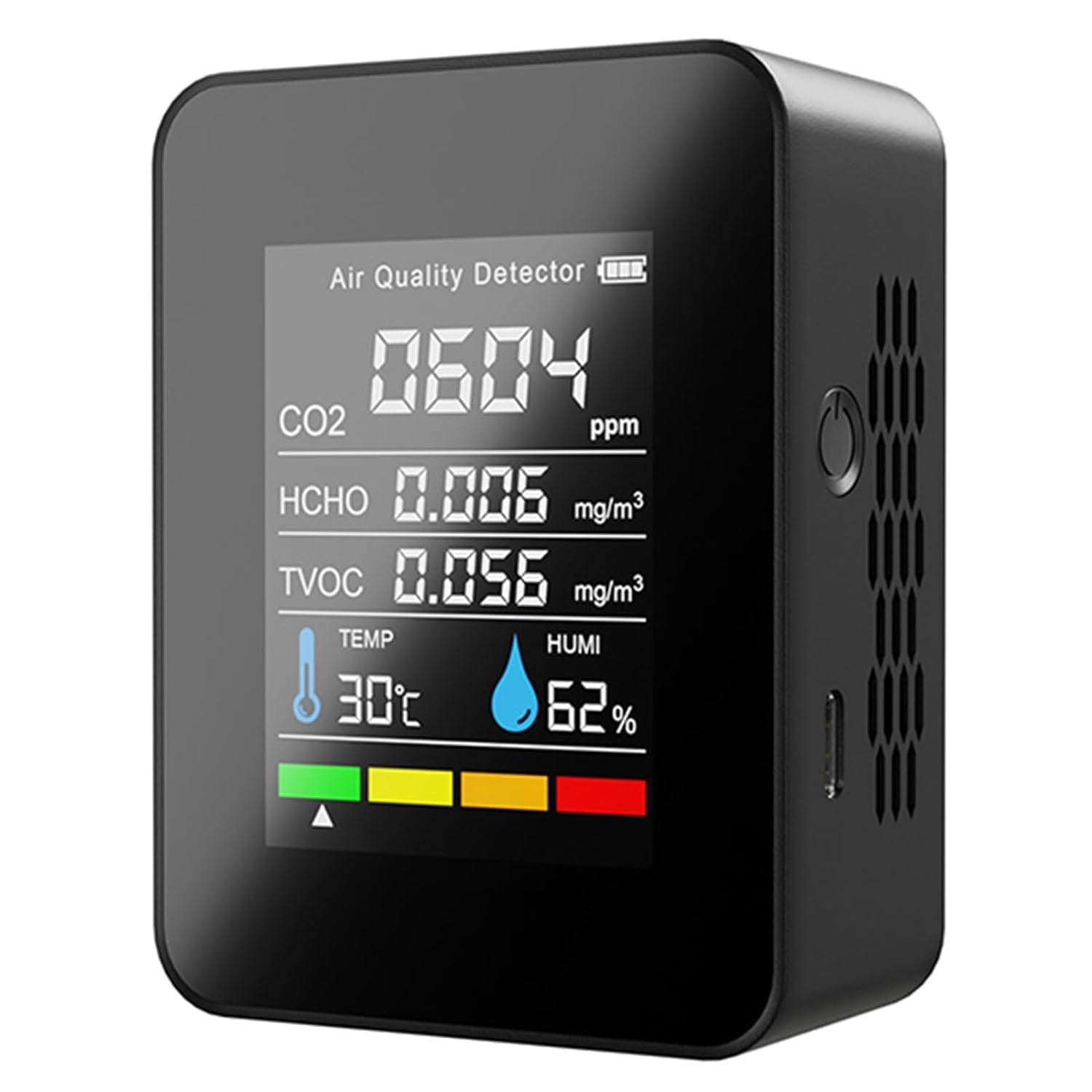 Air Quality Monitor, Professional Portable CO2 Detector, TVOC HCHO ...