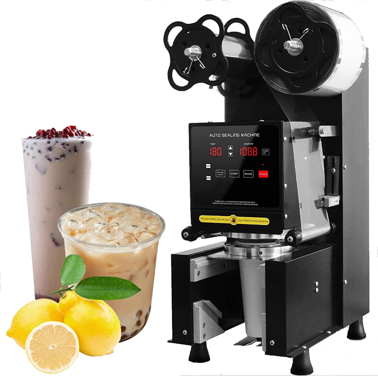 Amazon.com: FAXIOAWA Manual Cup Sealing Machine, Commercial Cup Sealer ...