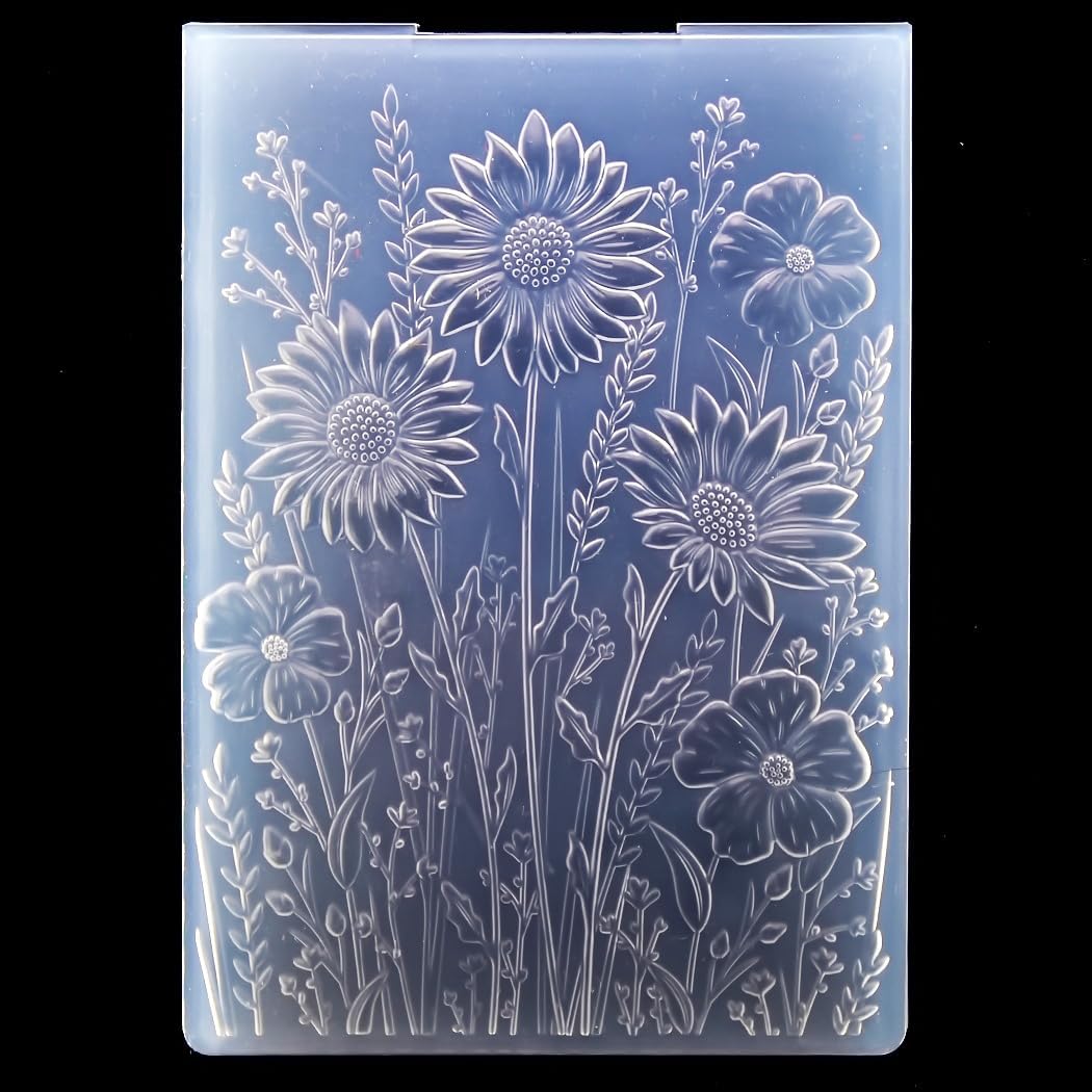Amazon.com: KWELLAM 3D Daisy Flowers Leaves Background Plastic ...