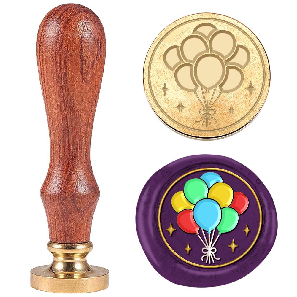 Amazon.com: DELORIGIN 3D Balloon Wax Seal Stamp Embossed Stamp Sealing ...