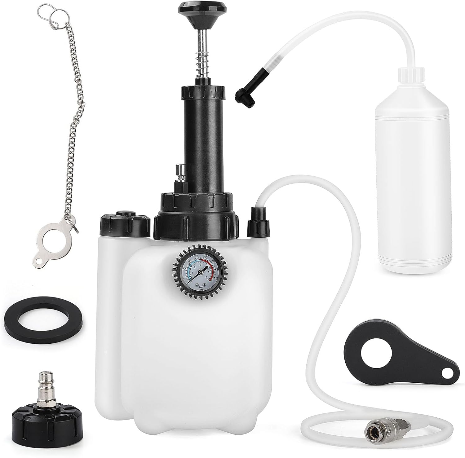 XJYMCOM 85mm Brake Bleeder Kit, 3L Brake Bleeding Manual Brake Fluid ...