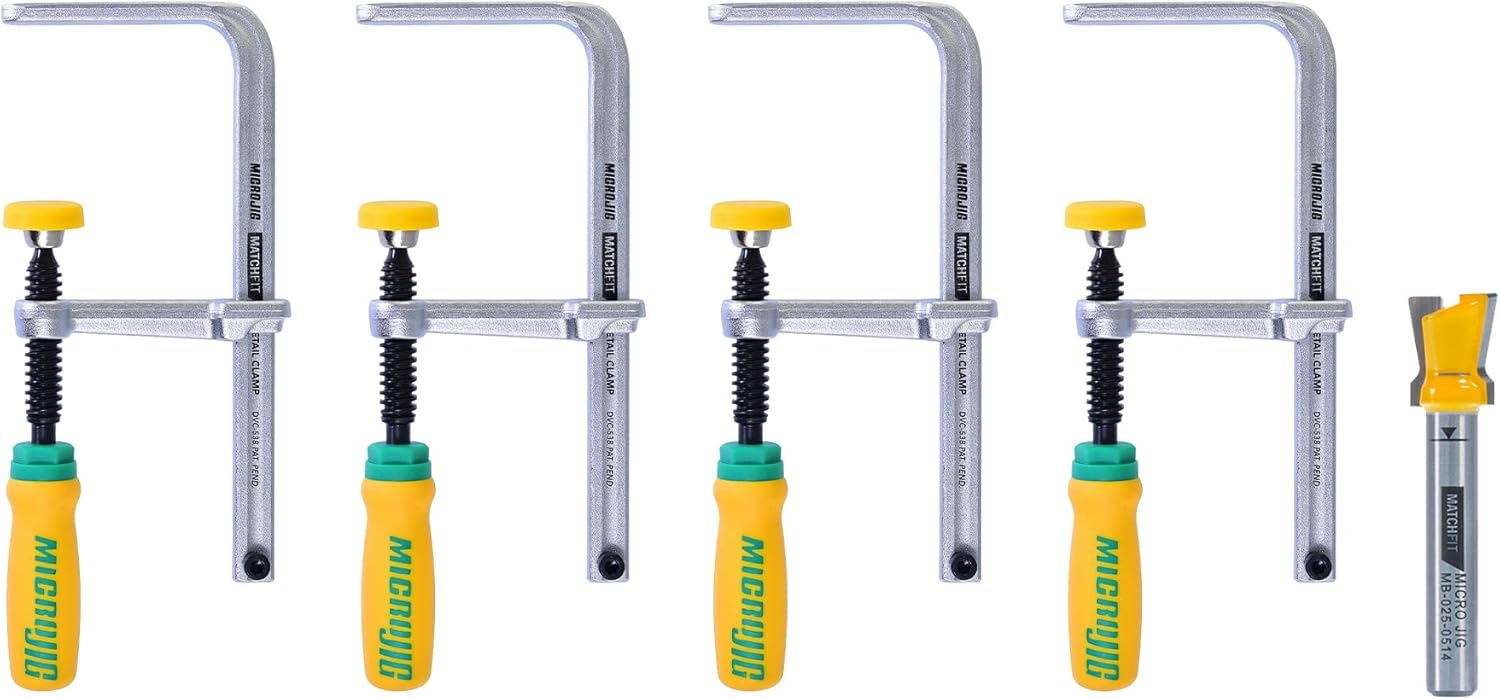 Micro Jig DVC-538MB-25 Matchfit Dovetail Clamps (4-Pack Exclusive ...