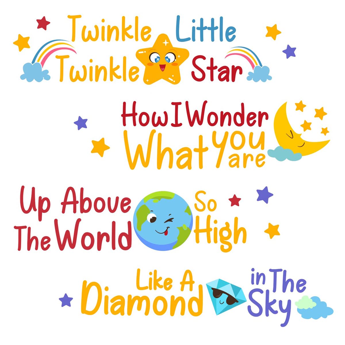 Twinkle Twinkle Little Star Wooden Wall Decor Sign Nursery