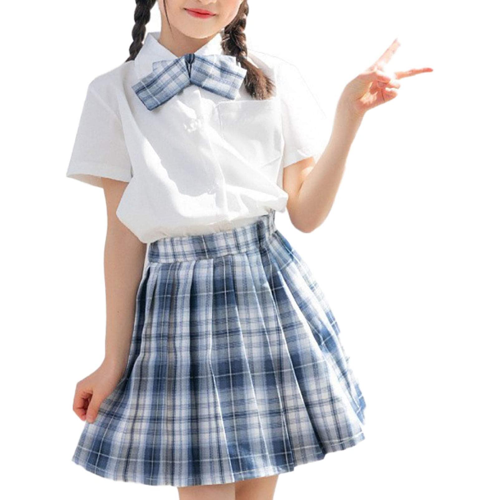 Buy School Girls Japanese School Uniform Set Cosplay Costume Short ...