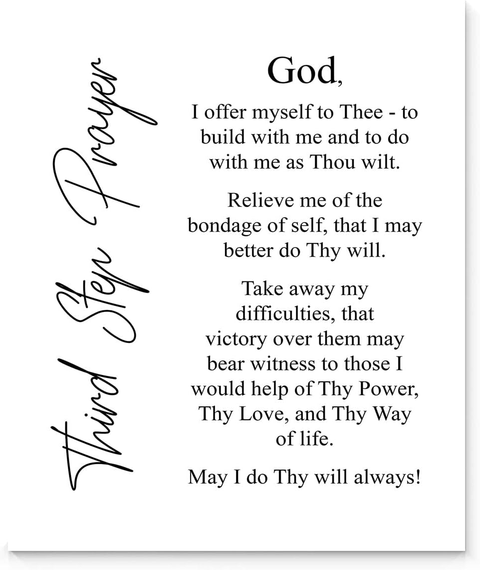 Amazon.com: Third Step Prayer 11"x14" Wall Art 12 Step Recovery Program ...