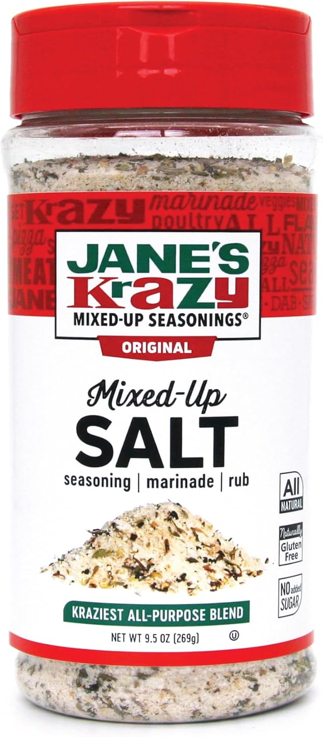 Amazon.com: Jane's Krazy Seasonings Mixed Up Salt Canister, 9.5 Ounce ...