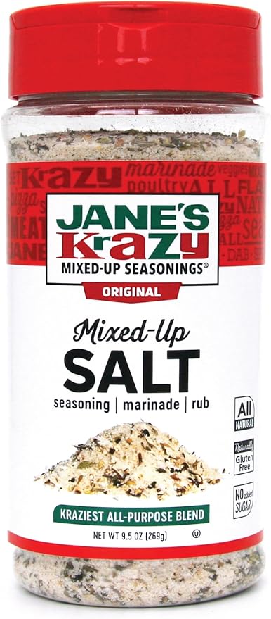Amazon.com: Jane's Krazy Seasonings Mixed Up Salt Canister, 9.5 Ounce ...