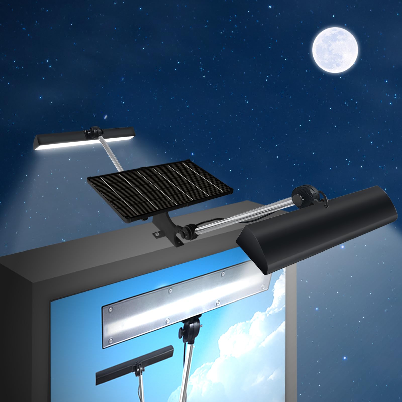Solar Powered Spotlights For Signs T SUN 1/2/4 Pack 20LED Adjustable