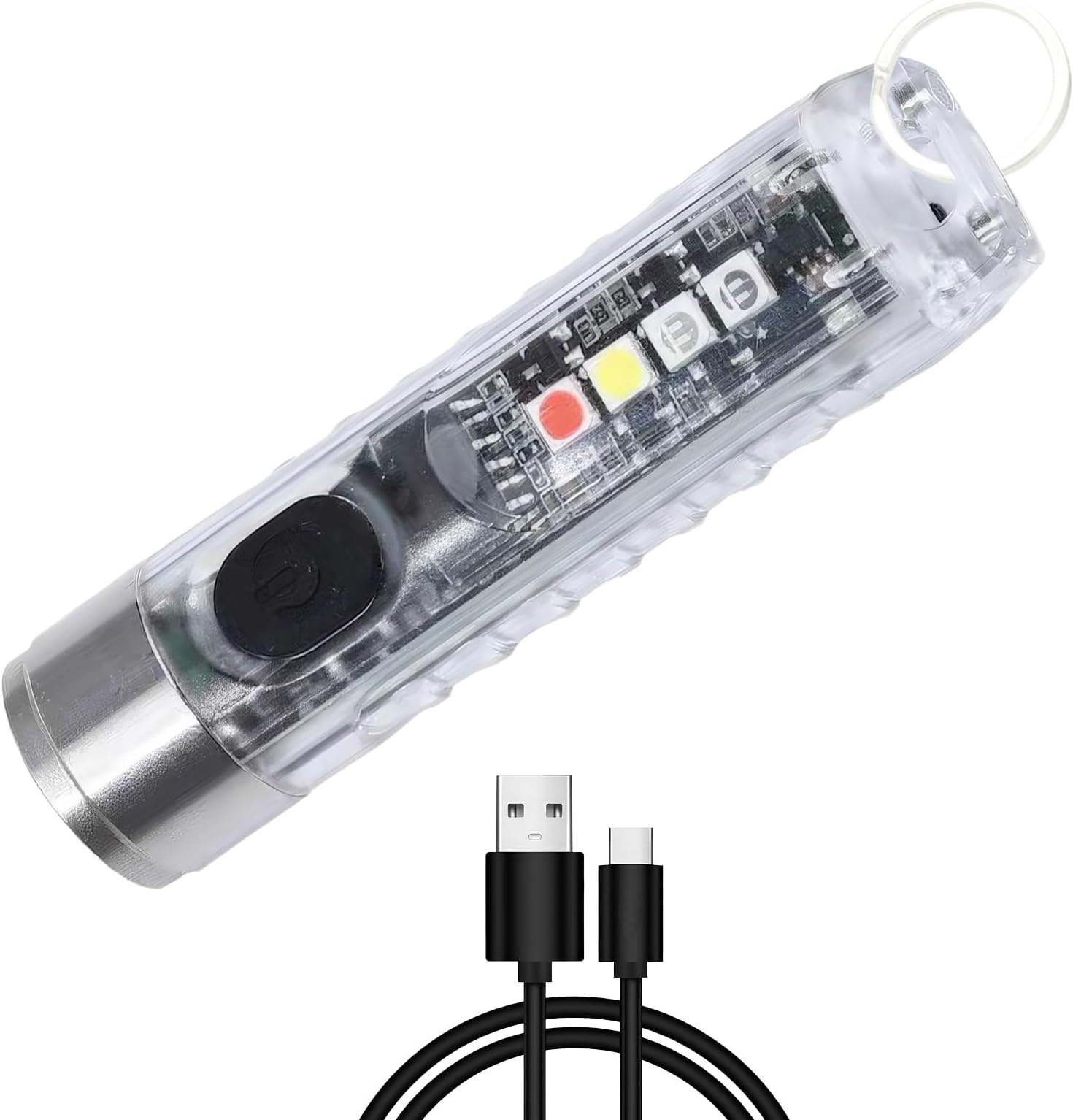 tinshow Mini Powerful Torch LED Super Bright 400LM USB-C LED ...