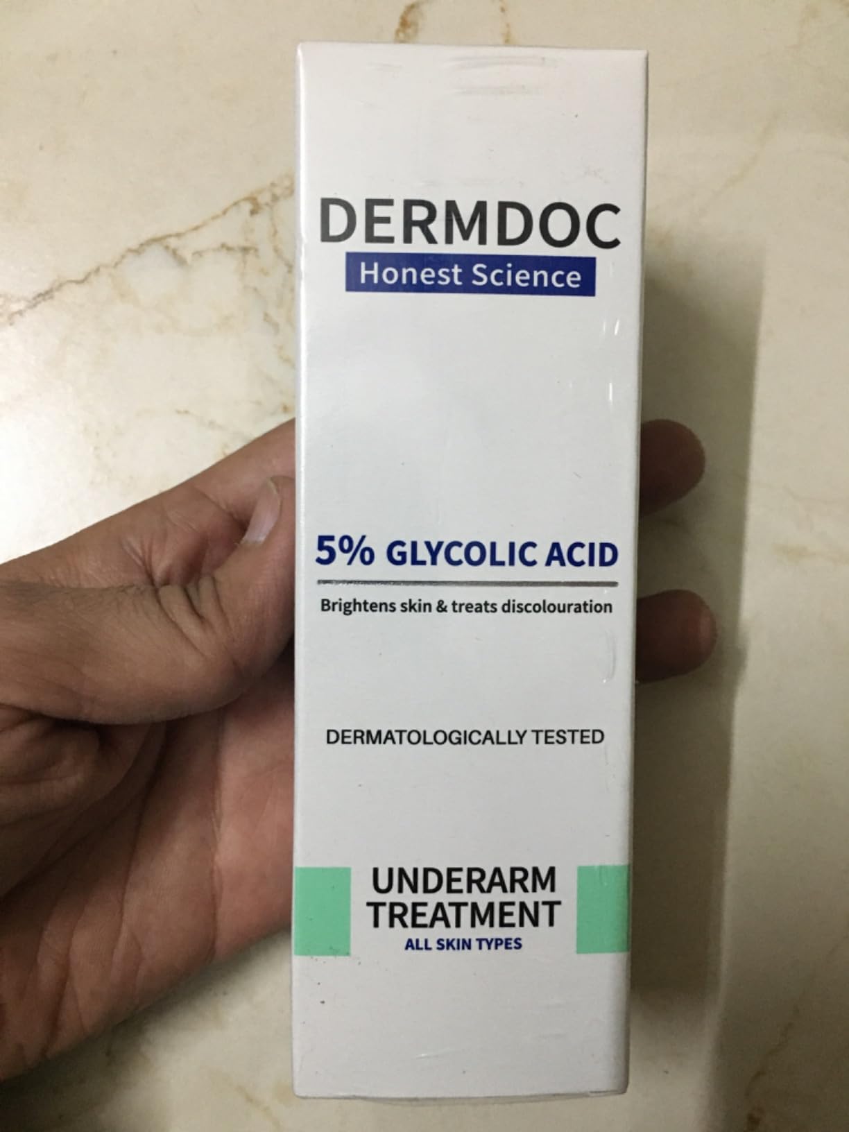 DermDoc 5% Glycolic Acid Underarm Brightening Spray Treatment (100 Ml ...