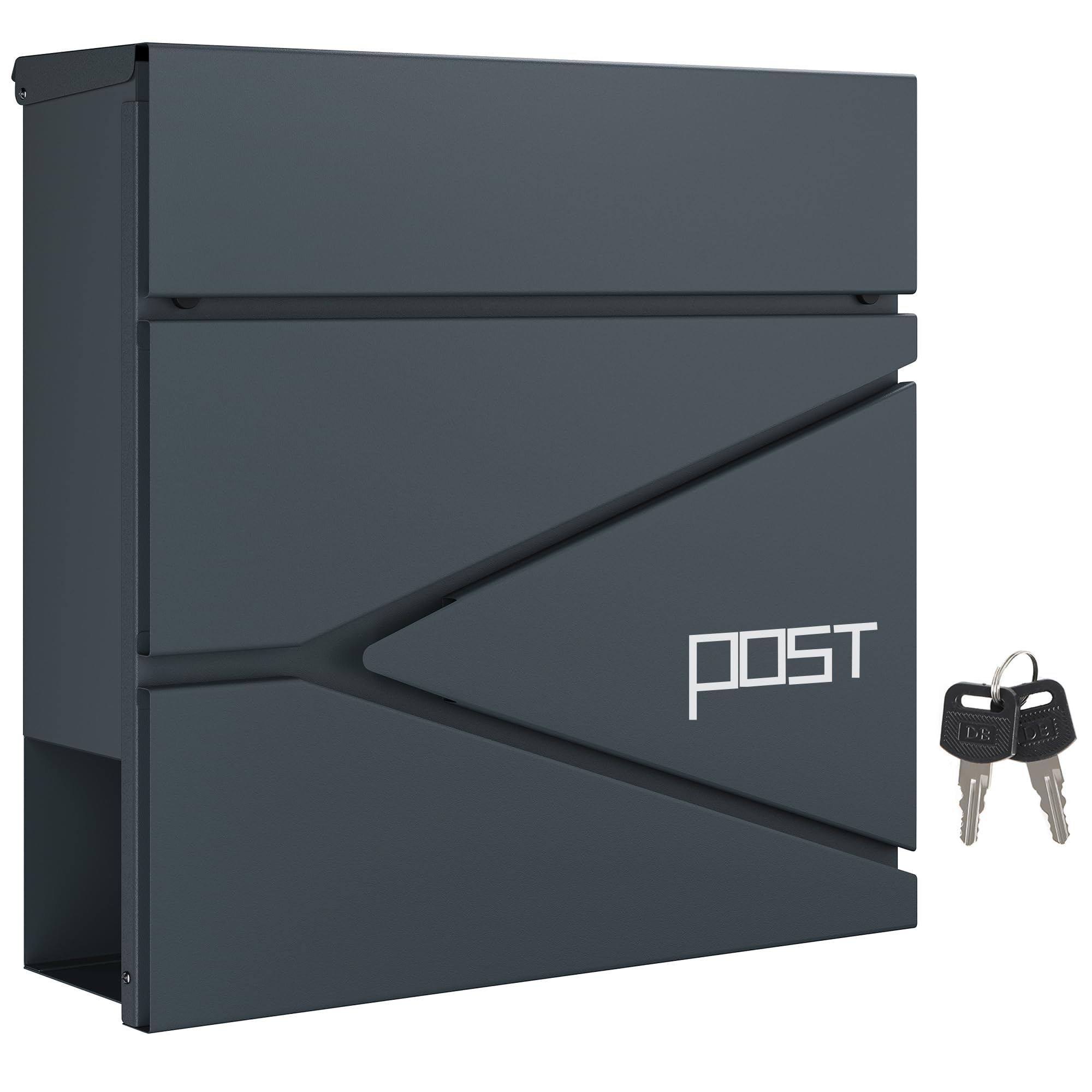 SONGMICS - GMB051G02 - Wall Mounted Post Box with Newspaper Holder ...