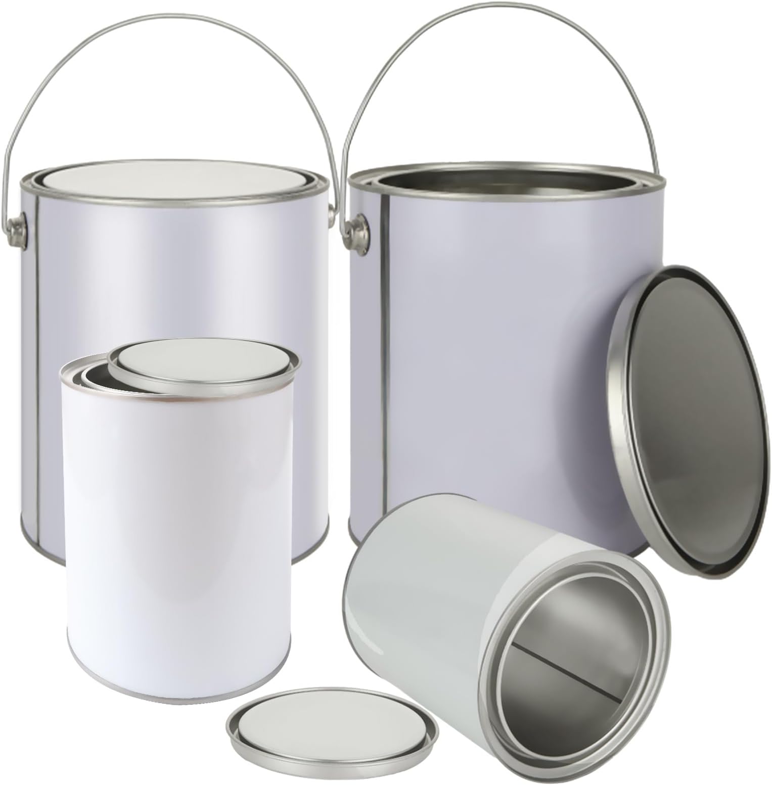Amazon.com: AKOLAFE 4 Pack Empty Paint Cans 1 Gallon Paint Cans with ...