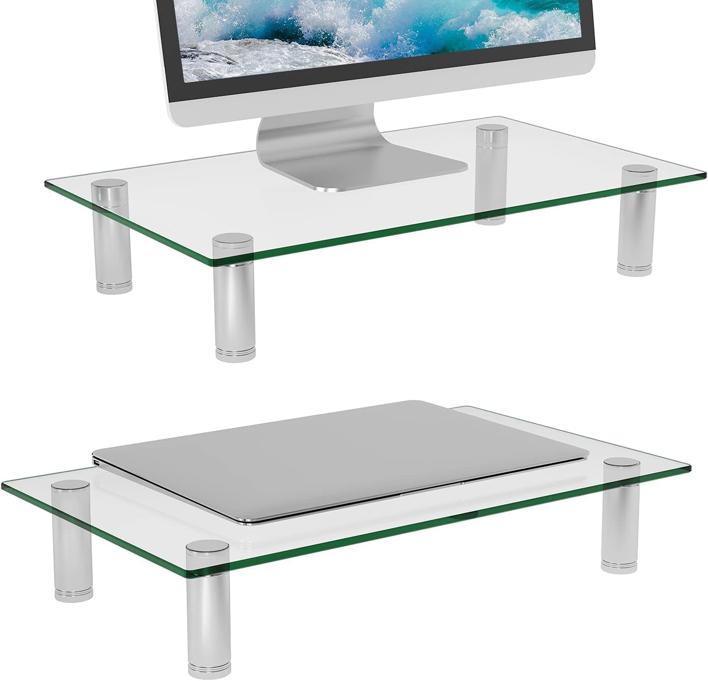 Amazon.com: Yivandi Computer Monitor Stand with USB Ports, Clear ...