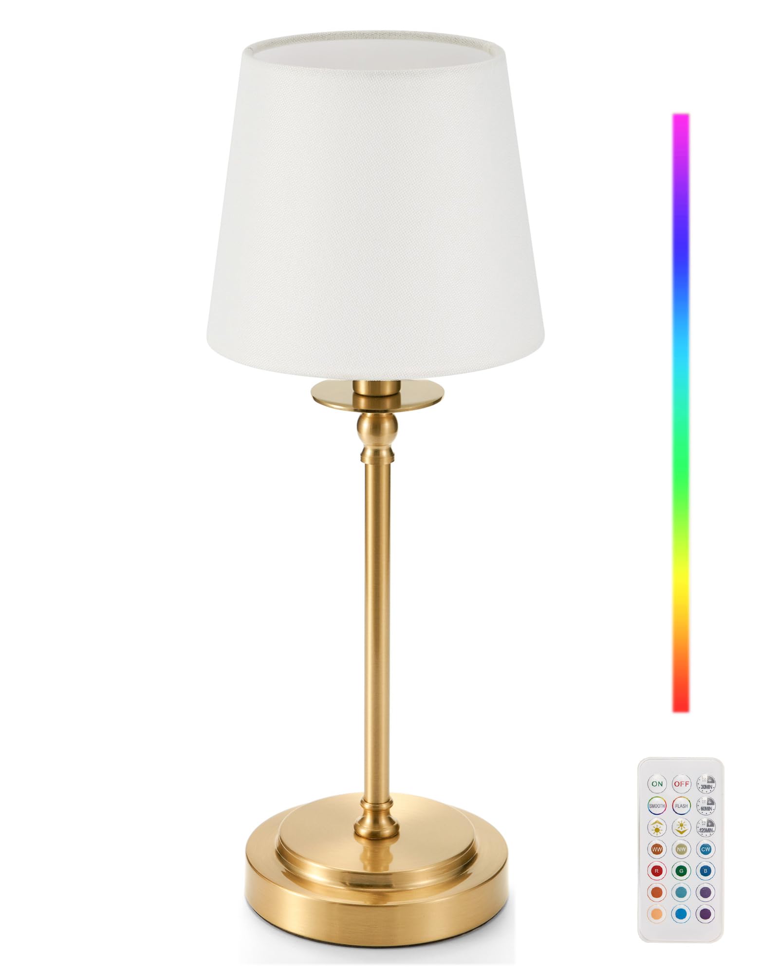 EGOBASIC Cordless Table Lamp with Remote, Small Portable Rechargeable ...