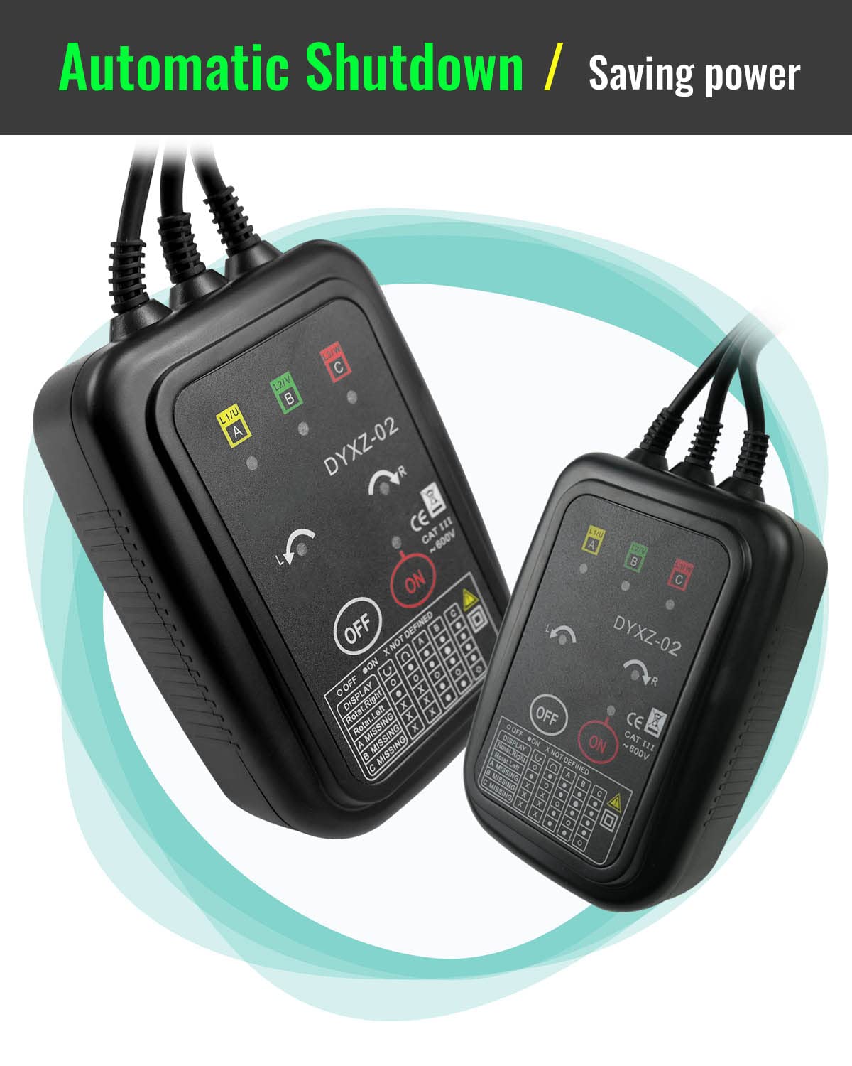 Buy 3 Phase Rotation Tester Non Contact Rotation Meter AC 70~600V High ...