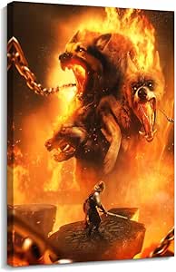 Amazon.com: Binyeen Ancient Greek Cerberus Poster Canvas Wall Art Deco ...