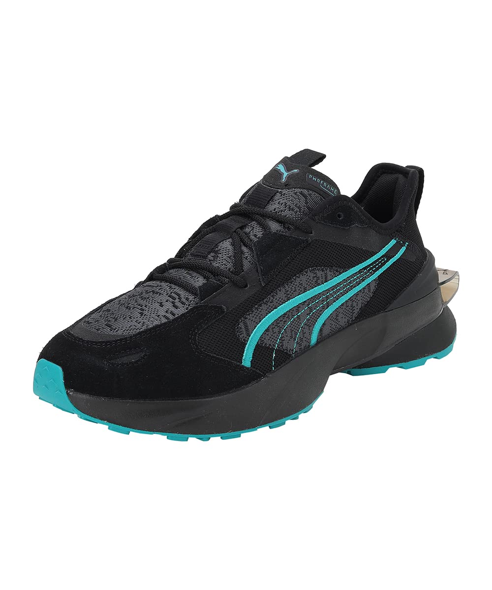 Buy Puma Unisex-Adult Pwrframe OP-1 Nature Knit Black-Deep Aqua Sneaker ...