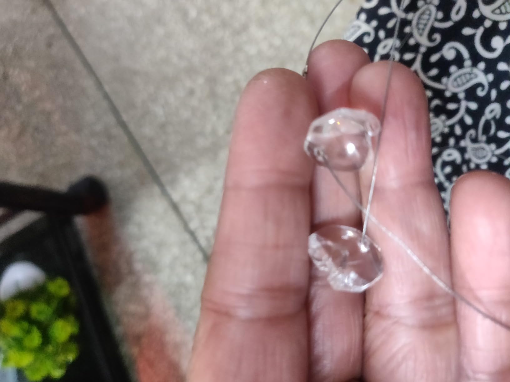 RSKVA | 10 Strings Acrylic Crystal String Bead Haniging Curtain with Glass Drops Transparent ...