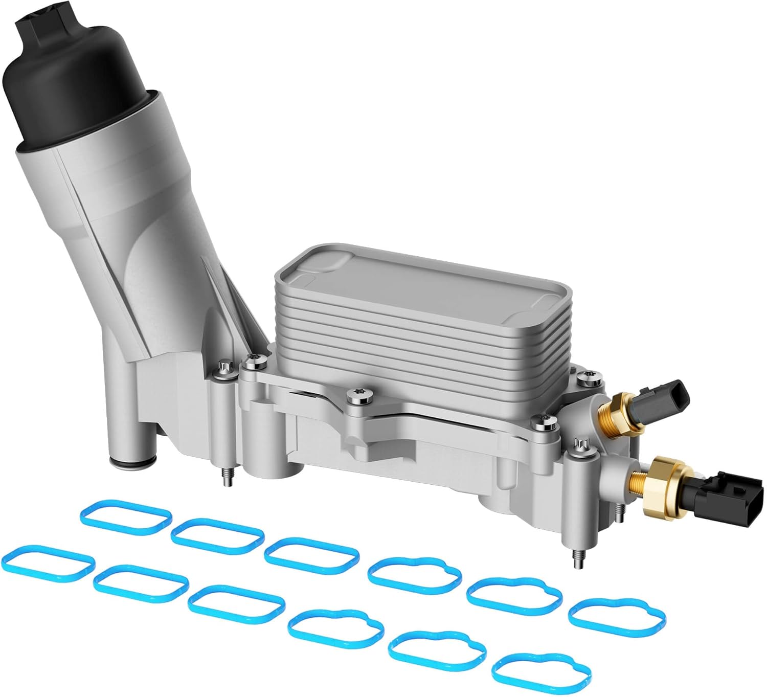 Amazon.com: Upgraded Aluminum Engine Oil Filter Housing with Oil Cooler ...