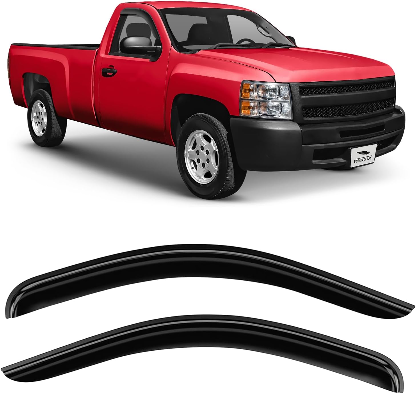 Amazon.com: Voron Glass in-Channel Extra Durable Rain Guards for Trucks ...