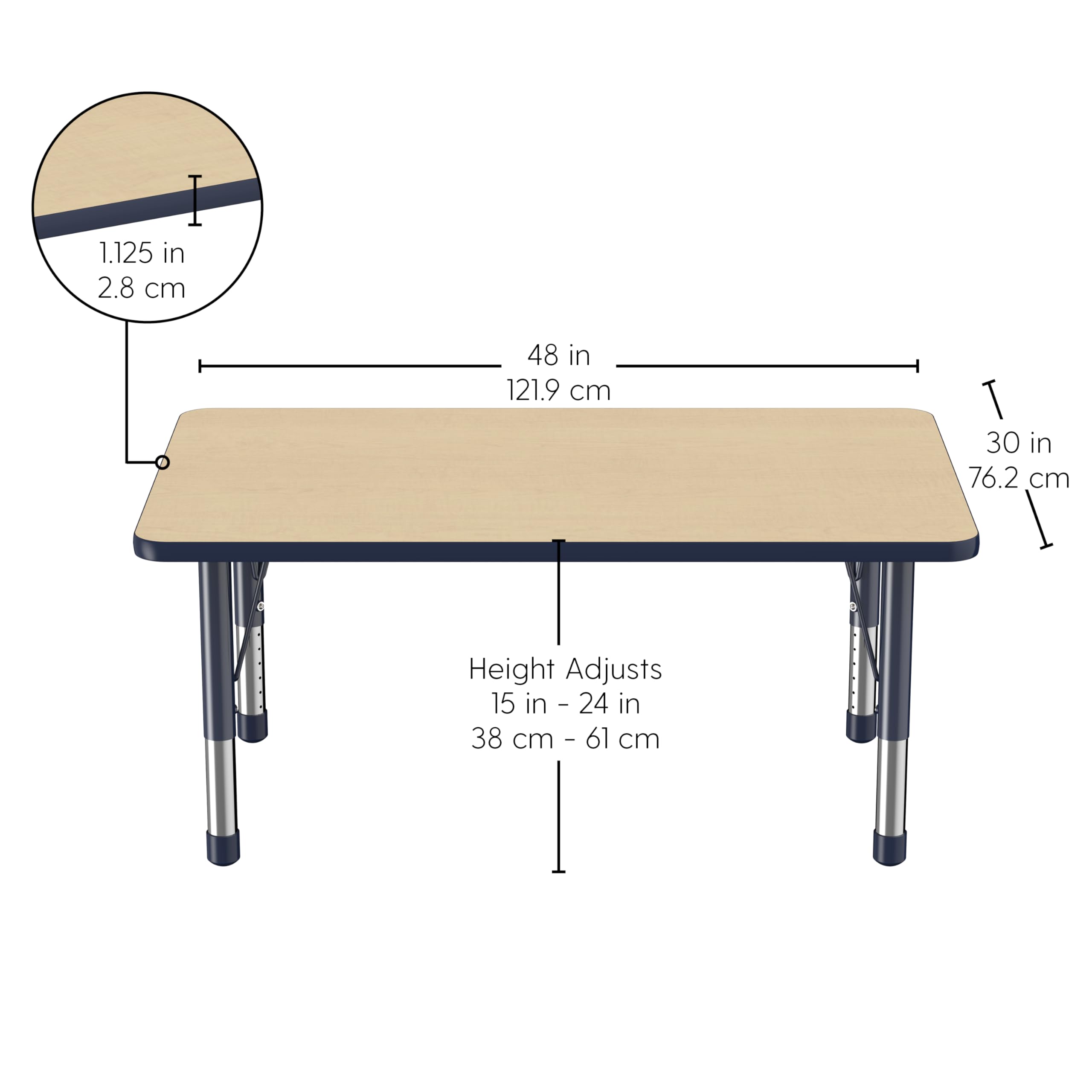 Snapklik.com : FDP Rectangle Activity School And Classroom Kids Table