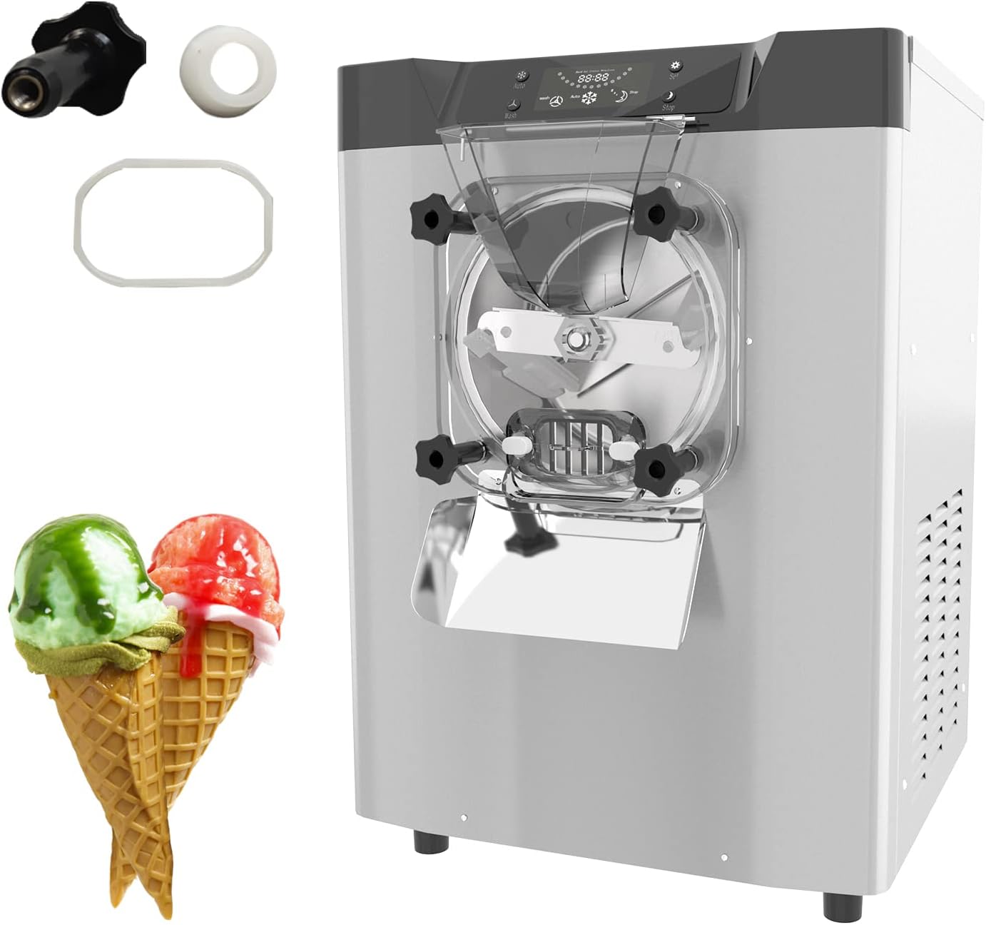 Amazon.com: BZD Commercial Gelato Hard Ice Cream Machine - 1450W 4.3 to ...
