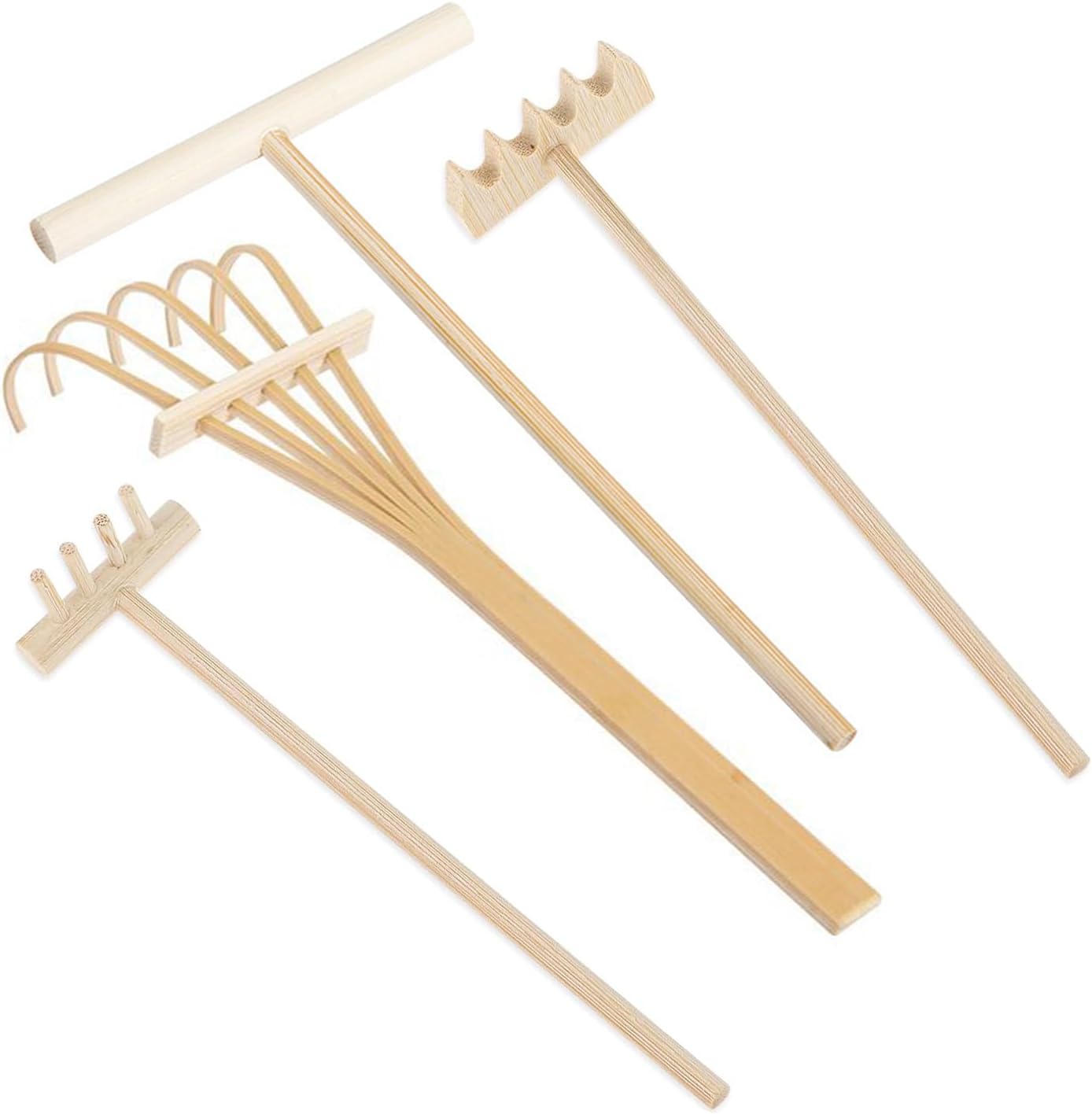 Amazon.com : HEALLILY Mini Zen Garden Rake Bamboo Tool Set Rake Sand ...