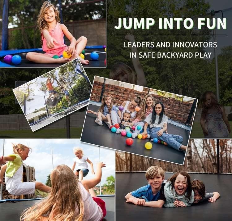 Jump Into Fun Tranpoline de 1500 libras 16 pies 15 pies 14 pies 12 pies ...