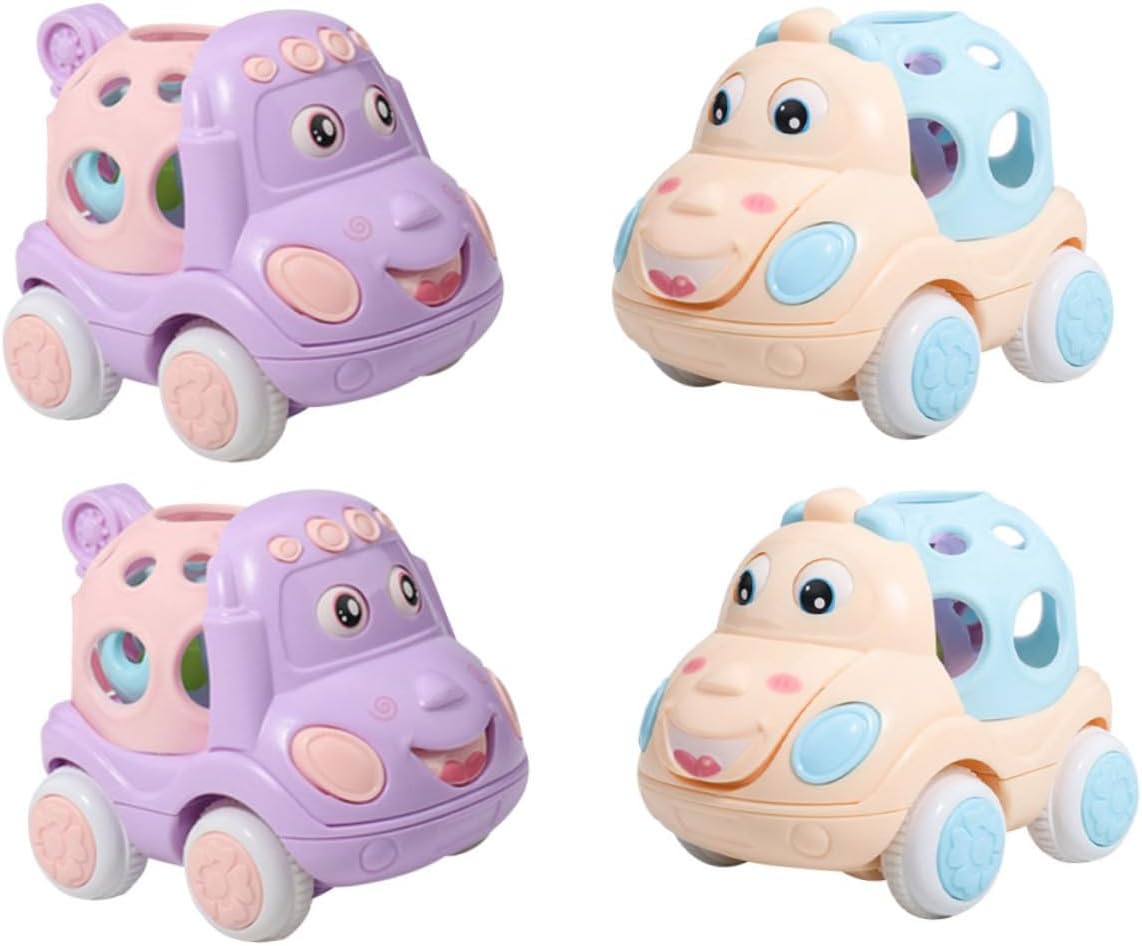 Amazon.com: BCOATH 4pcs Car Rattle Kids Cars Toy Action Vehicles Kids ...
