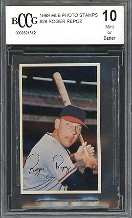 Amazon.com: 1969 mlb photo stamps #26 ROGER REPOZ los angeles angels ...