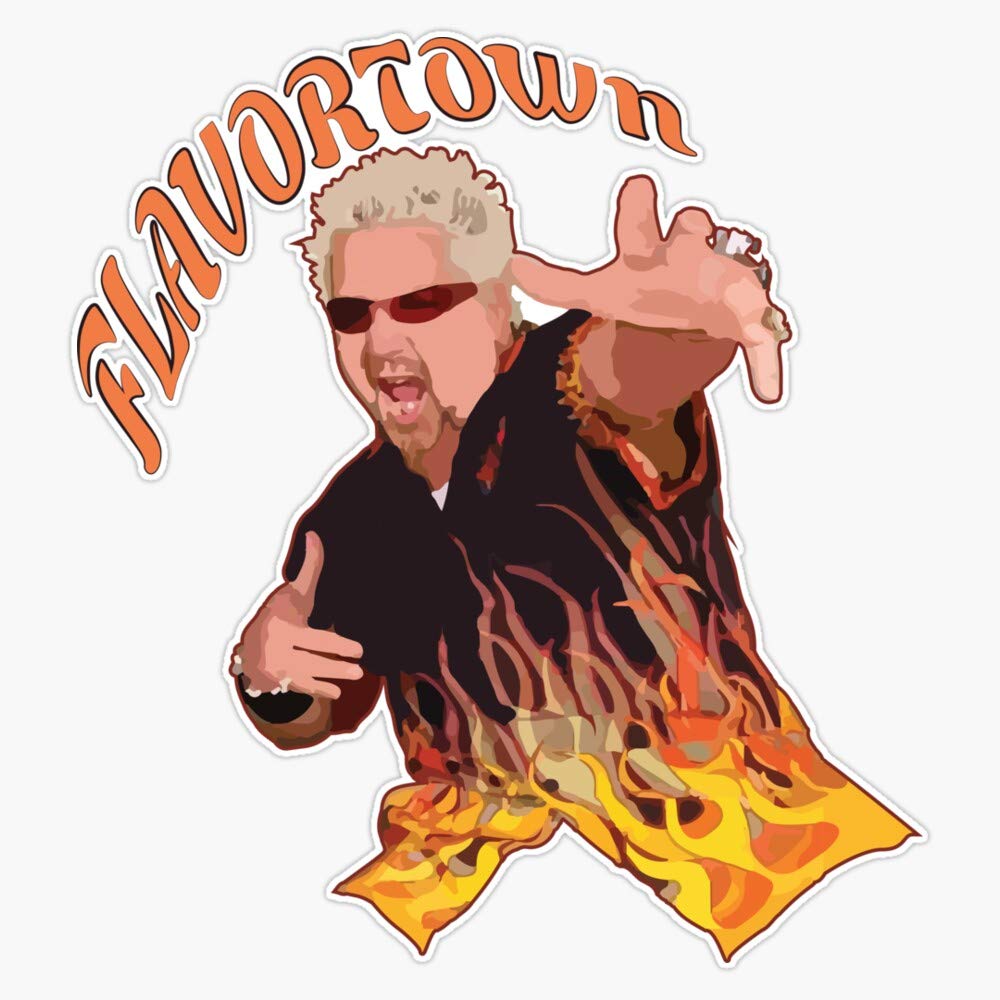 Amazon.com - Guy Fieri Flavortown Sticker Vinyl Bumper Sticker Decal ...