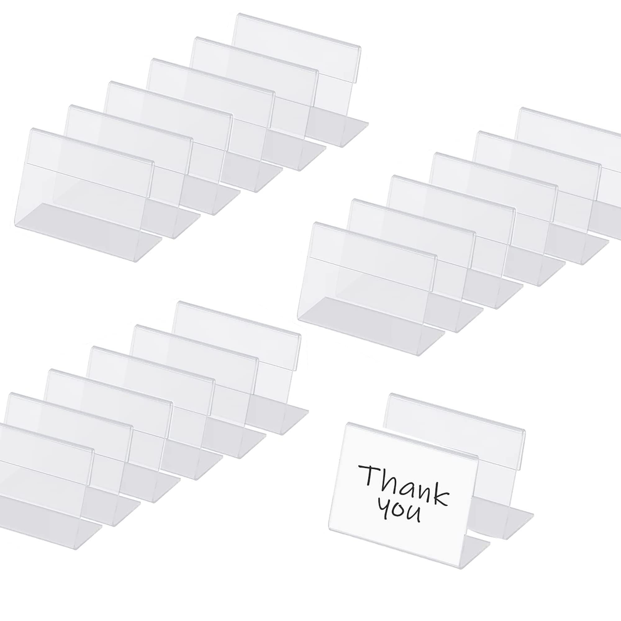 20pcs Mini Acrylic Display Signs Label Holder Price Holder L Shape ...