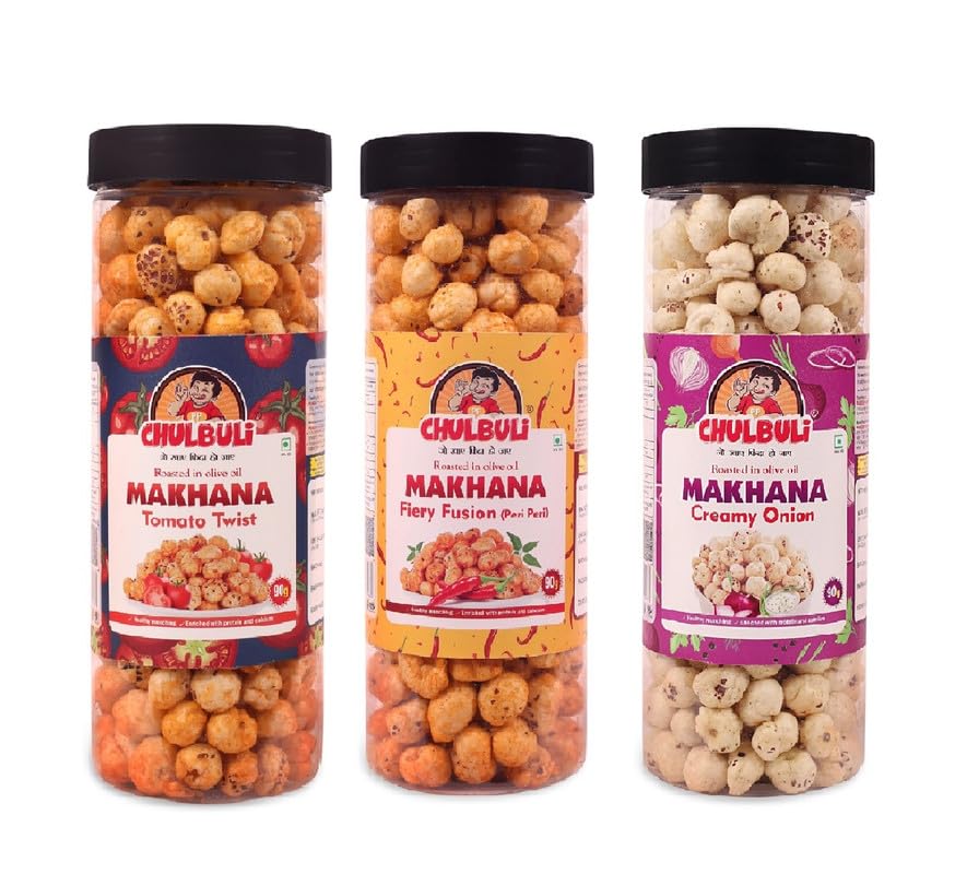 PP CHULBULI Flavoured Makhana, Gourmet Delight Crunchy, Spicy and Tangy ...