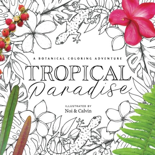 Amazon.com: Tropical Paradise Coloring Book Adventure: A Botanical ...
