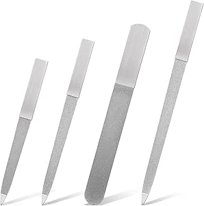 Amazon.com : 4 Pcs Metal Nail File Diamond Nail Files Stainless Steel ...