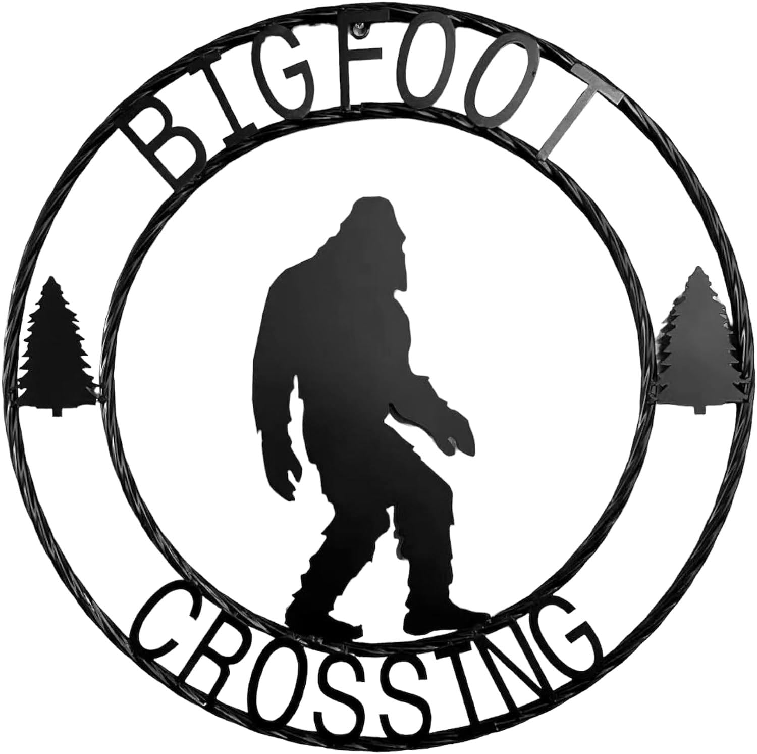 Amazon.com: The Bridge Collection 24" 'Bigfoot Crossing' Hanging Metal ...