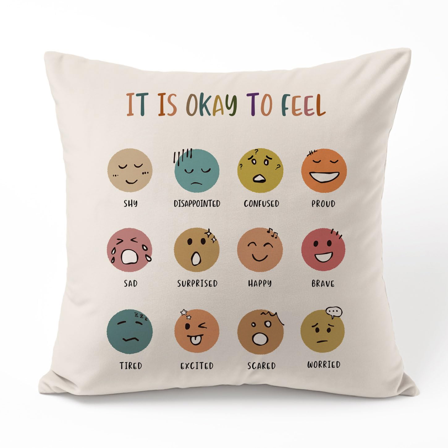 Amazon.com: It’s Okay to Feel Pillow Covers, Feelings Are Okay Pillow ...