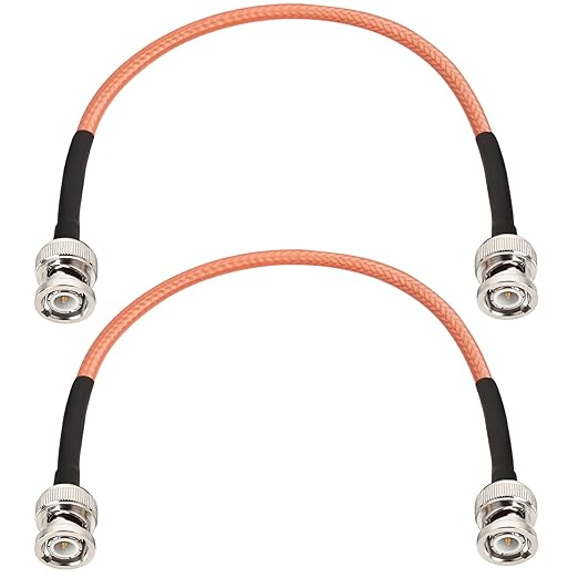 Amazon.com: MOOKEERF RG142 BNC Male to BNC Male Coaxial Cable 1FT 2PCS 50 ohm Ultra Low Loss for ...