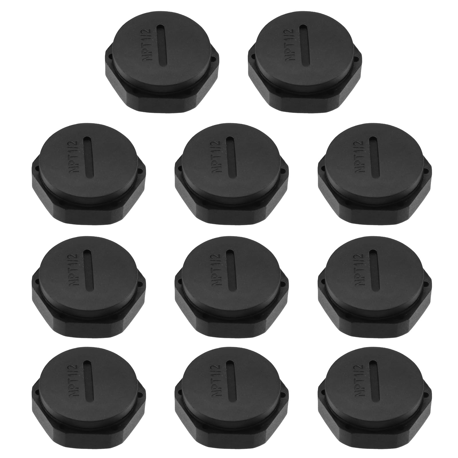Amazon.com: Antrader 10Pcs NPT 1/2inch Black Weatherproof Nonmetallic ...