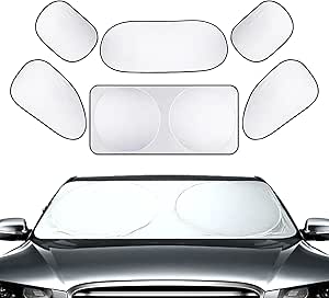 QODOLSI 6 parasoles para parabrisas de coche, cubierta solar interior ...