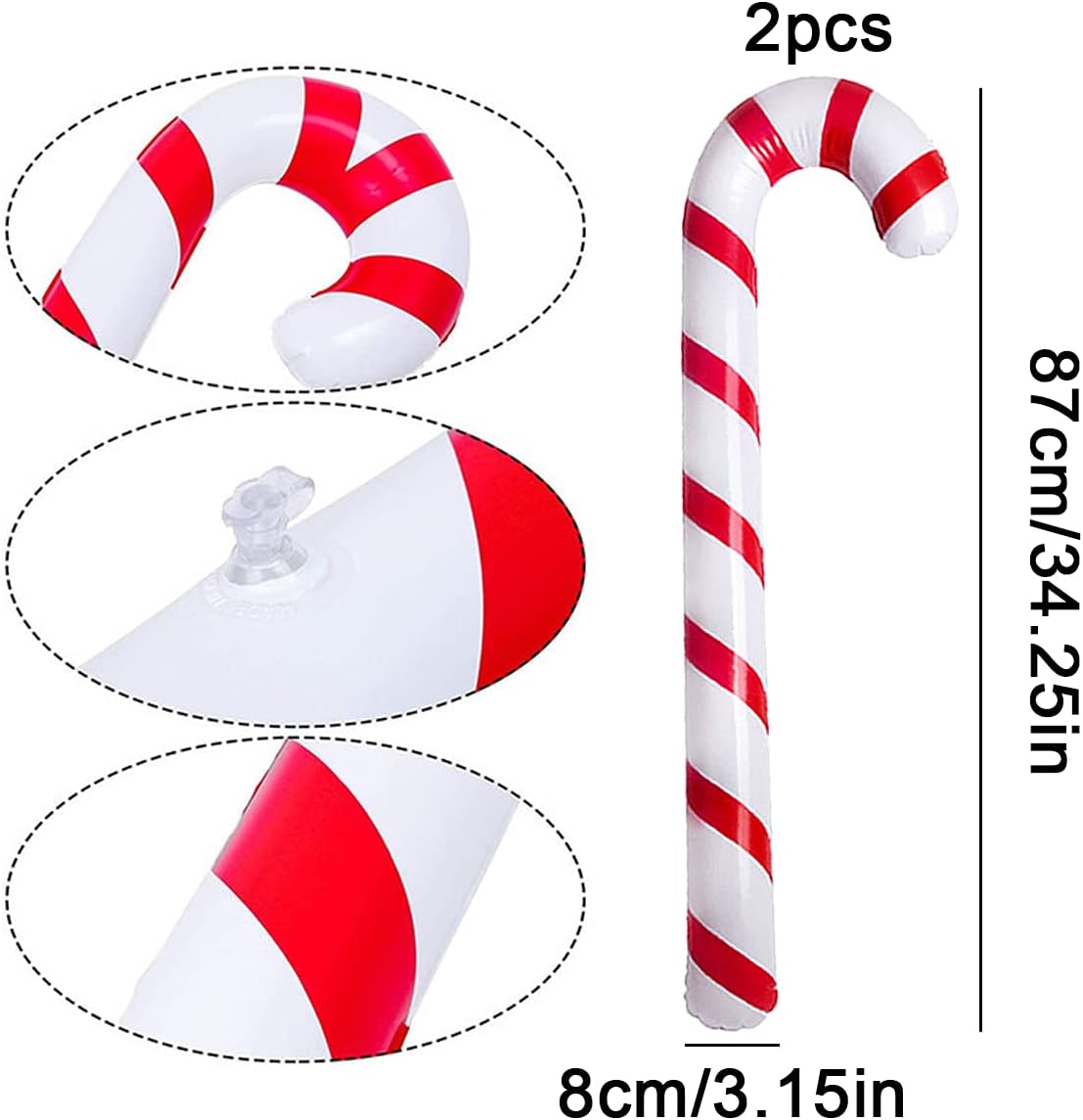 2 PCS Inflatable Walking Stick ,Blow Up Walking Stick,PVC Walking ...