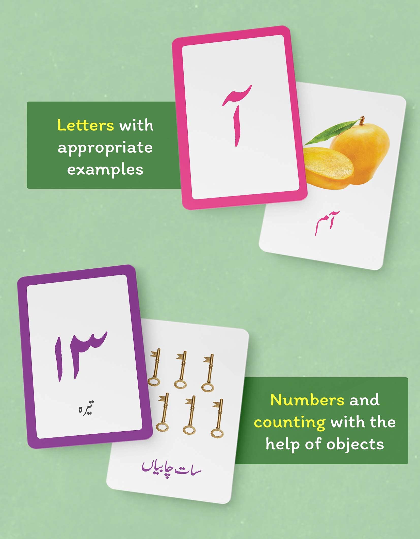 Buy Flash Cards for Kids | Urdu Flash Cards | 72 Non Tearable Cards ...