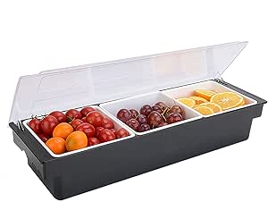 Amazon.com | ShirmyHouse Garnish Tray Chilled Condiment Server with Lid ...