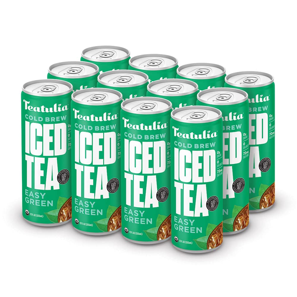 Snapklik.com : Unsweetened Easy Green Organic Iced Tea Cans 12 Slim ...