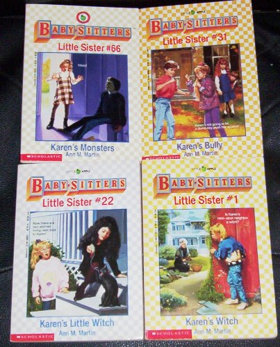 Lot 4 Baby-sitters Little Sister Paperback Books ( #1 Karen's Witch ...