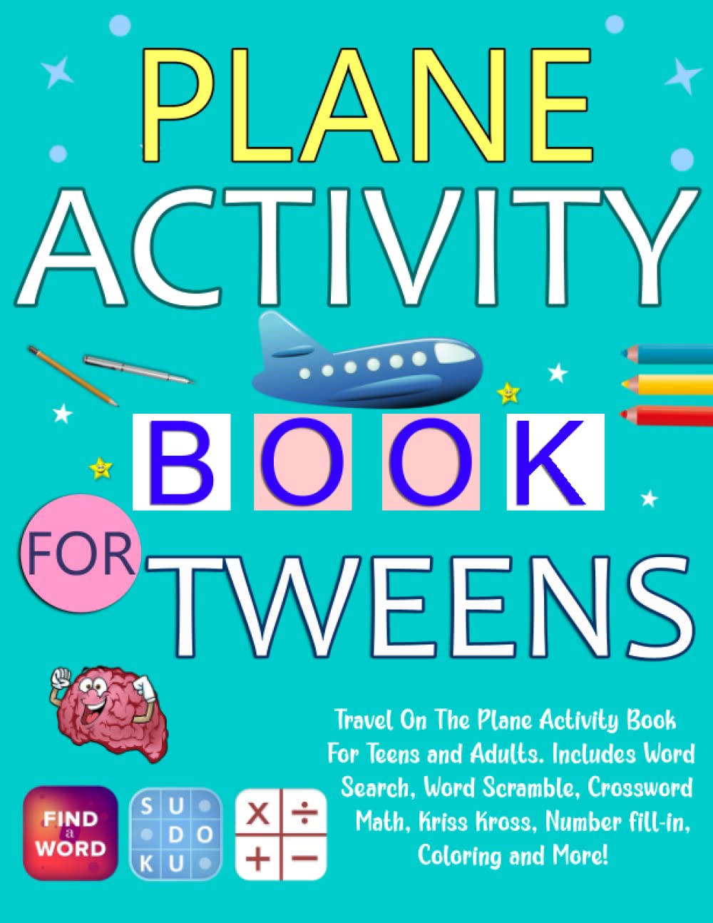 Amazon.com: Plane Activity Book For Tweens: Travel On The Plane ...