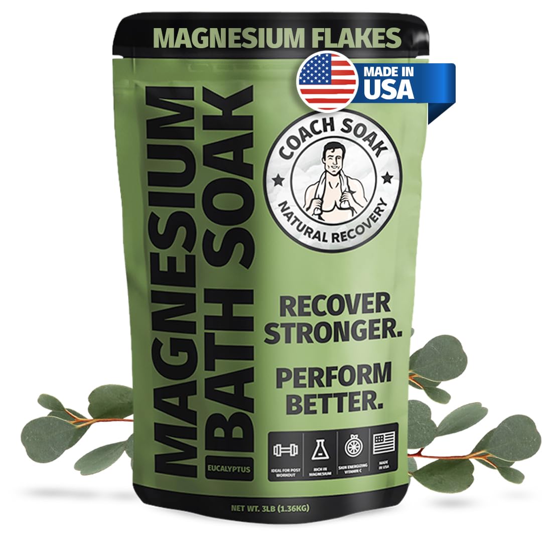 Amazon.com: Coach Soak: Recovery Bath Soak – Rejuvenating Post Workout Natural Magnesium Flakes ...