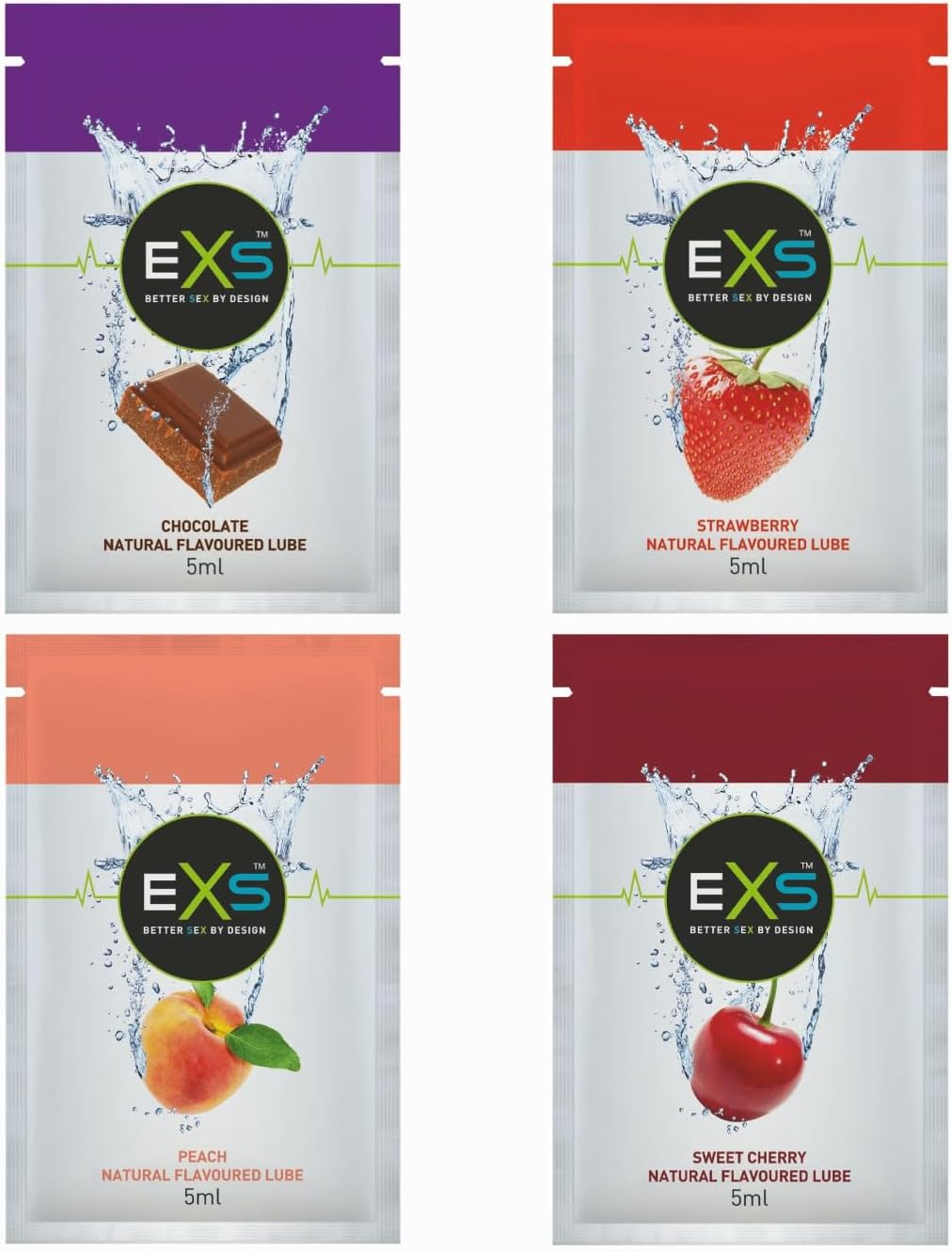 EXS | Flavoured Lube Sachets | Water Based | Unscented | Long Lasting ...